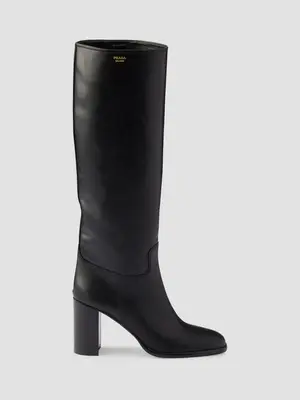 Prada Leather Boots - Black