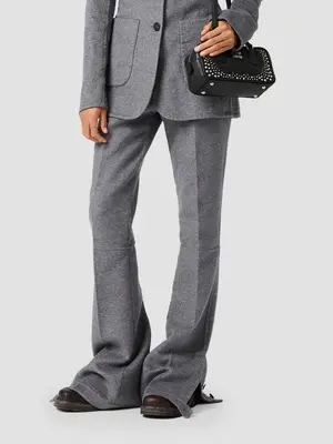 Miu Miu Double Wool Pants - Grey
