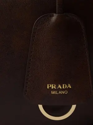 Prada Boogie Large Leather Shoulder Bag - Brown