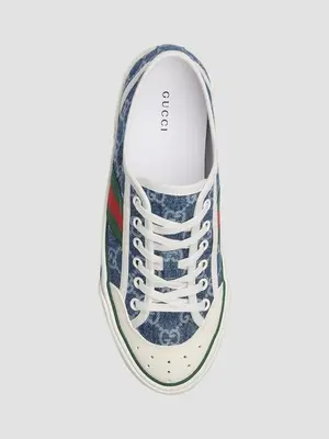 Gucci Tennis 1977 Denim Low-top Sneakers - Medium Blue