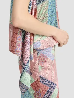 Misa Jana Patchwork-print Top - Oasis Patchwork