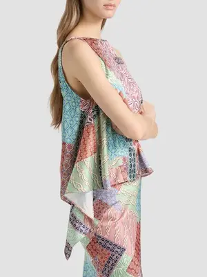 Misa Jana Patchwork-print Top - Oasis Patchwork