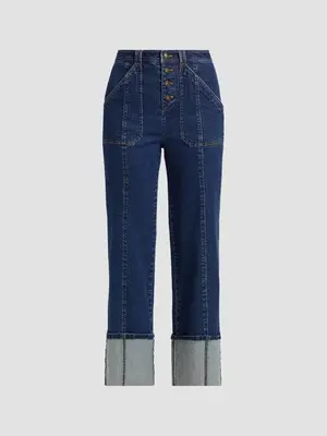 Cinq À Sept Benji Cuffed Flare Jeans - Ocean