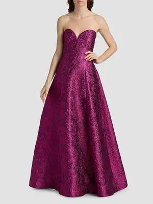 AS IT MAY Mariana Jacquard Sweetheart Strapless Gown
