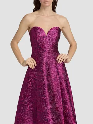 AS IT MAY Mariana Jacquard Sweetheart Strapless Gown