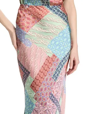 Misa Sienna Printed Bias-cut Maxi Skirt
