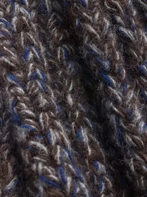 Prada Wool And Mouline Cashmere Scarf - Blue