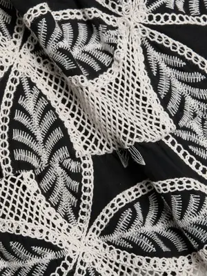 Poupette St Barth Christine Embellished Bandeau Cotton Minidress