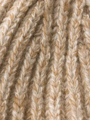 Prada Mouliné Cashmere And Wool Beanie - Beige
