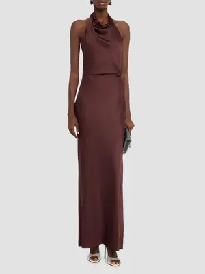 Simkhai Reannon Draped Satin Gown