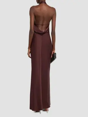 Simkhai Reannon Draped Satin Gown