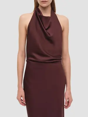 Simkhai Reannon Draped Satin Gown