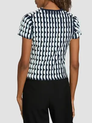Simkhai Kendra Scalloped Short-sleeve Top