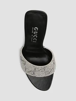 Gucci Trinity 110mm Crystal Mesh Sandals