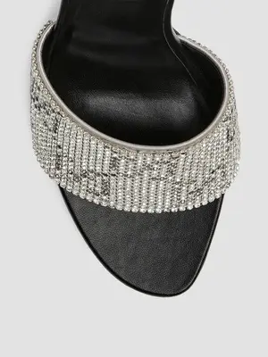 Gucci Trinity 110mm Crystal Mesh Sandals