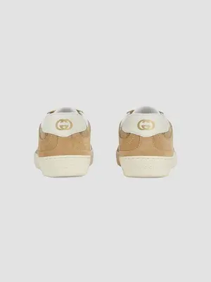 Gucci G75 Suede & Gg Canvas Low-top Sneakers