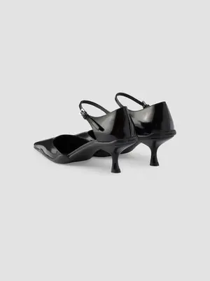 Prada Brushed Leather D'orsay Pumps