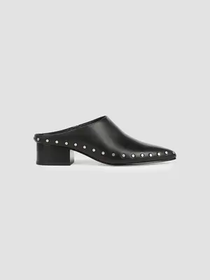 Vince August 40mm Leather Clog Mules - Black