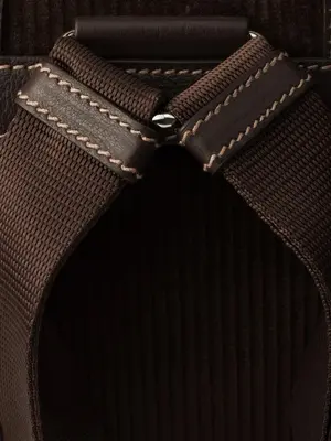 Prada Medium Corduroy And Leather Backpack