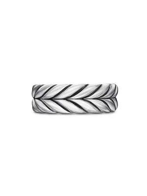 David Yurman Chevron Band Ring - Silver
