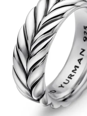 David Yurman Chevron Band Ring - Silver