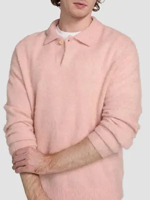 Simkhai Davis Stretch Cashmere-blend Polo Sweater