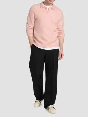 Simkhai Davis Stretch Cashmere-blend Polo Sweater