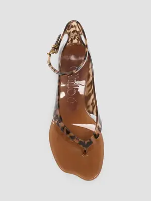 Chloé Jelly Animal-print Sandals - Black Brown