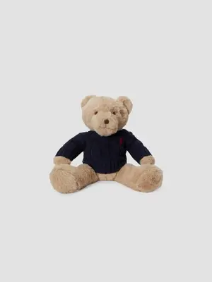 Polo Ralph Lauren Baby's Teddy Bear In Cable-knit Cotton Sweater - Navy