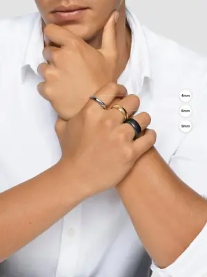 David Yurman Streamline Band Ring With Titanium