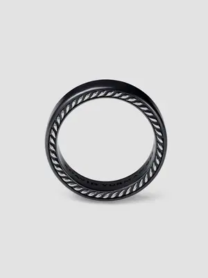 David Yurman Streamline Band Ring With Titanium