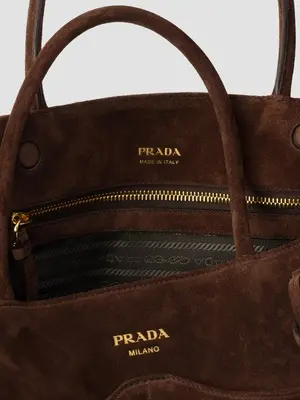 Prada Allusion Suede Large Tote Bag