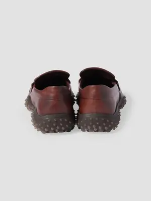 Miu Miu Leather Loafers - Brown