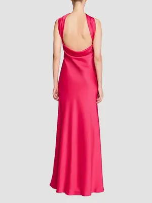 Halston Vali Crepe Cowlback Gown - Opera