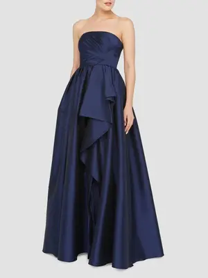 Theia Esmerina Taffeta Strapless Gown