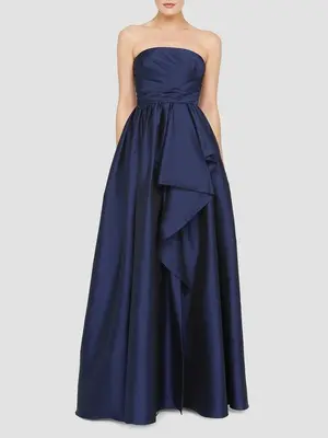 Theia Esmerina Taffeta Strapless Gown