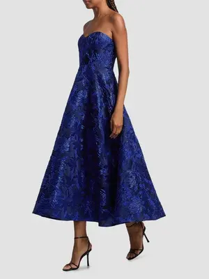 AS IT MAY Livia Floral Jacquard Midi-dress