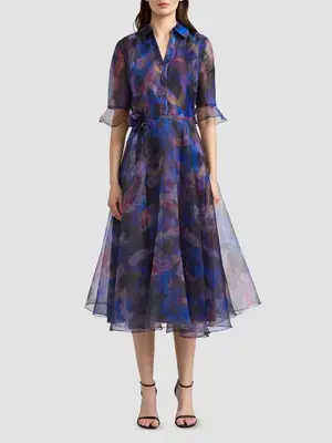 Theia Colette Midi-shirtdress