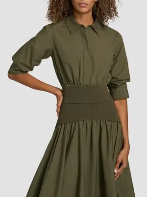 Simkhai Stiles Cotton Crop Shirt