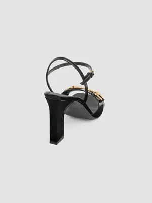 Gucci Signora 85mm Leather Sandals - Nero
