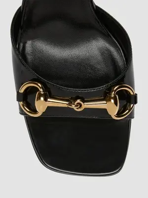 Gucci Signora 85mm Leather Sandals - Nero