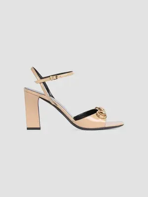 Gucci Signora 85mm Leather Sandals - Rose Mole