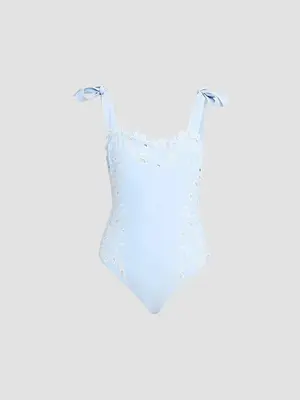 Simkhai Laurie Embroidered One-piece Swimsuit - Tidepool Multi