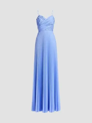 Dress The Population Aspen Pleated Gown - Sky