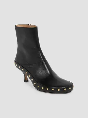 Chloé Junie Studded Leather Ankle Boots