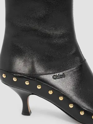 Chloé Junie Studded Leather Ankle Boots