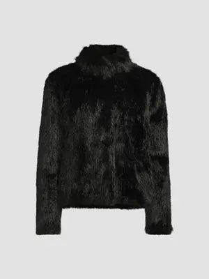 ET OCHS Eugene Faux Fur Jacket - Black