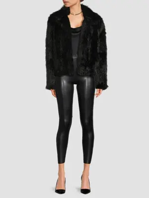ET OCHS Eugene Faux Fur Jacket - Black