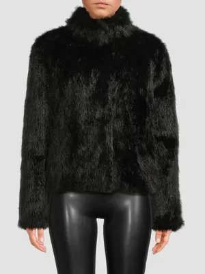 ET OCHS Eugene Faux Fur Jacket - Black