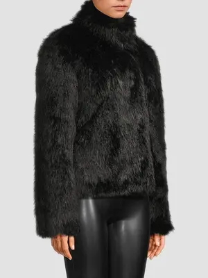ET OCHS Eugene Faux Fur Jacket - Black